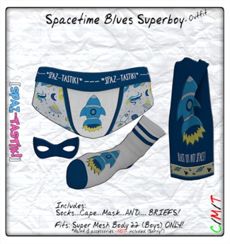 Second Life Marketplace - [Spaz] *SMB ONLY* Spacetime Blues Superboy Outfit