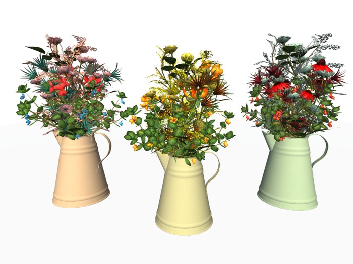 Second Life Marketplace - MSD - Carafe Flora Table Sprays - Set of ...