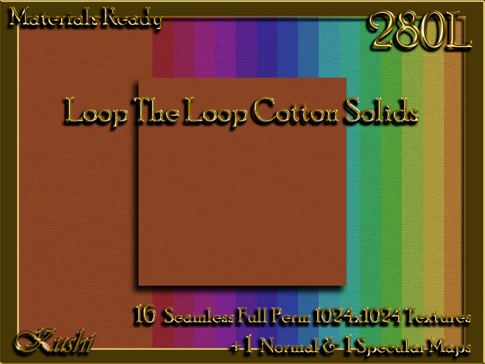 Second Life Marketplace - Loop The Loop Cotton Solids Fabric Seamless ...