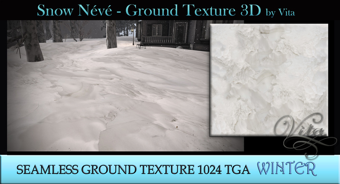 Second Life Marketplace - Vita's Textures - SNOW NEVE 3D 1024 Seamless