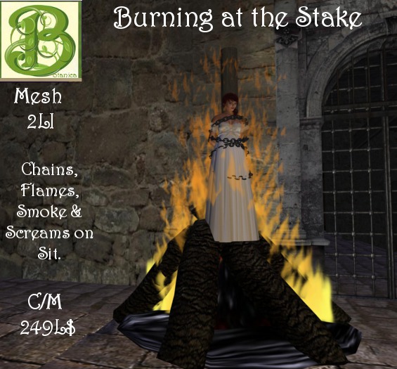 Second Life Marketplace - Burning at the Stake, with Chains, Flames ...