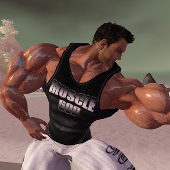 Second Life Marketplace - JTC DEV TANK MUSCLE GOD BLK 001 John 1.5[CRATE]