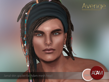 Second Life Marketplace - [Avenge] Jamal skin applier for ADAM head - peach
