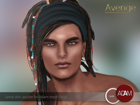 Second Life Marketplace - [Avenge] Jamal skin applier for ADAM head - dark