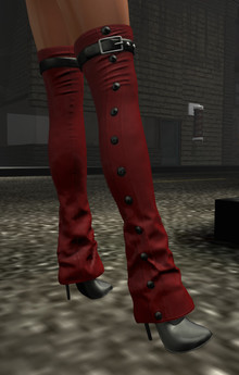 Second Life Marketplace - P089 VERON leg warmers with heels red