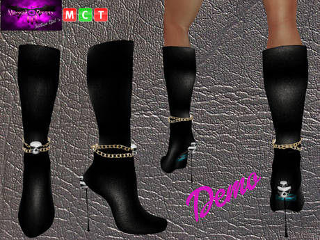 Second Life Marketplace - *MD* Skull Black Boots R DEMO