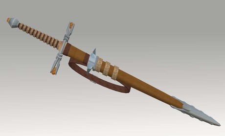 Second Life Marketplace - Spell Fire Claymore Two handed Sword - Amber