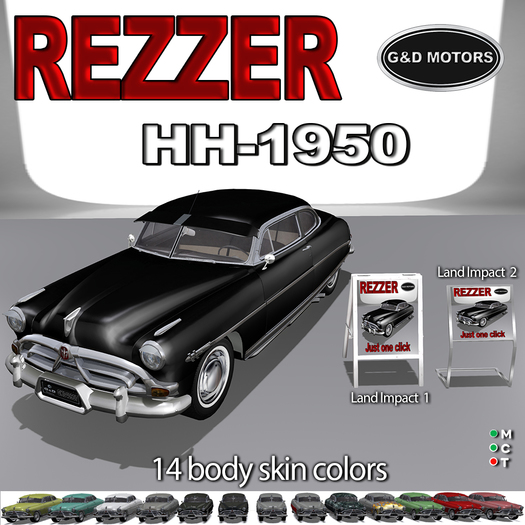 Second Life Marketplace - G&D MOTORS HH 1950 REZZER