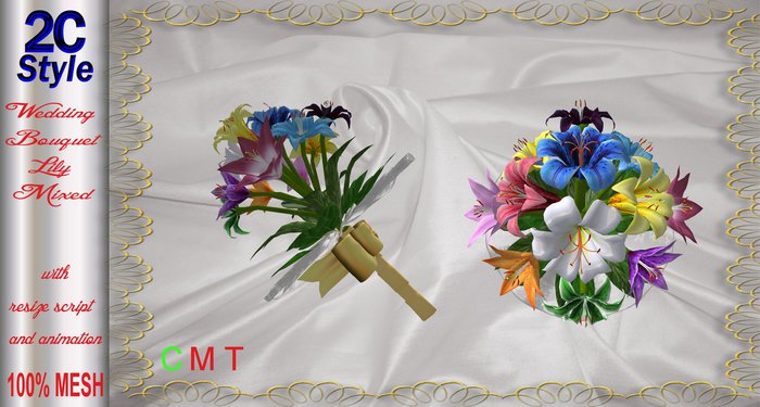 Second Life Marketplace - 2C STYLE-- Wedding Bouquet Lily Mixed