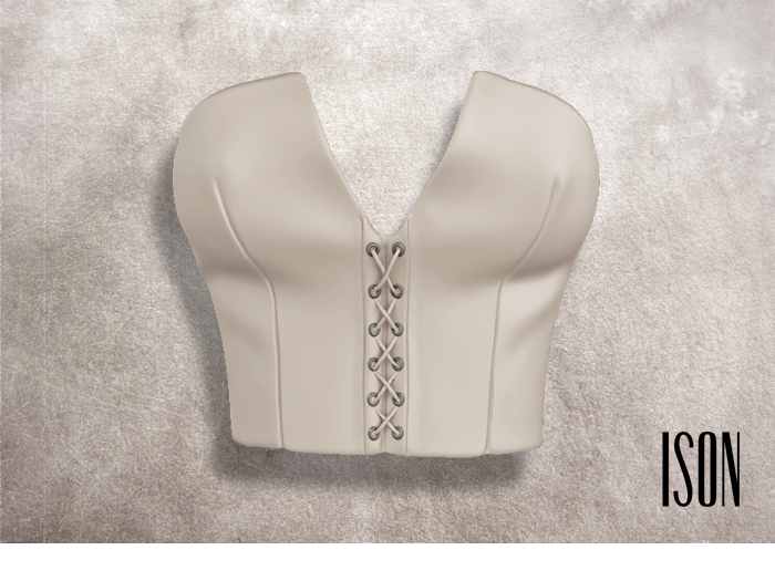 Second Life Marketplace - ISON - lace up bustier (coconut)