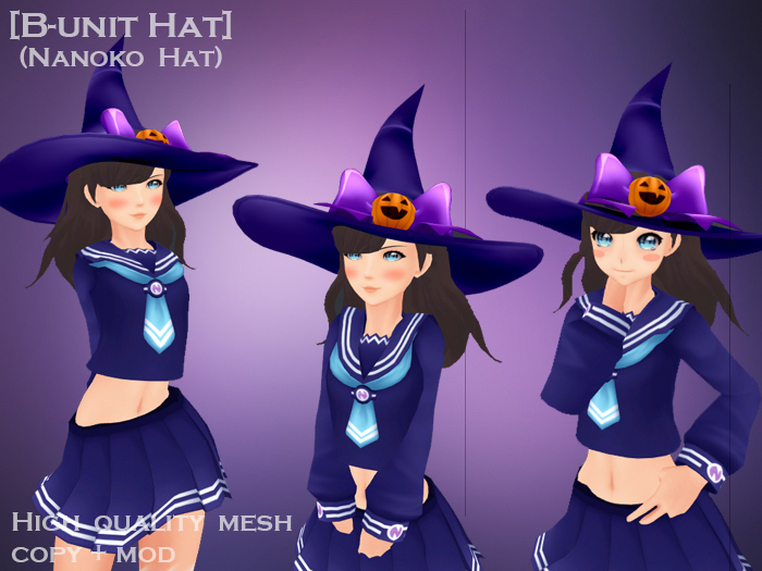 Second Life Marketplace - Nanoko Halloween Hat (HD)