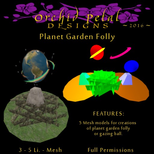 Second Life Marketplace - -OPD- Planet Garden Folly Mesh -Full Perm(boxed)