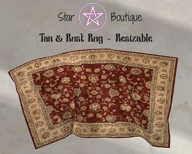 Second Life Marketplace - *Star Boutique* Just a Rug Tan & Rust