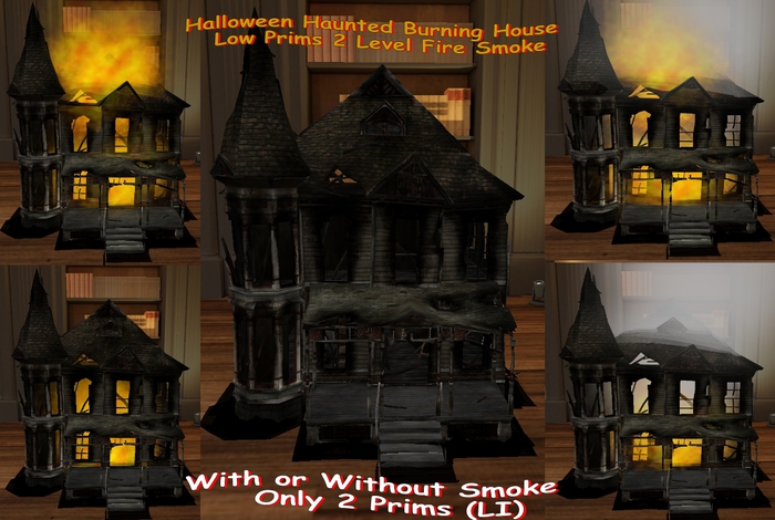 Second Life Marketplace - Halloween Haunted Burning Doll House Low ...