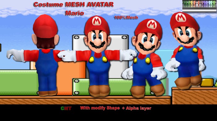 Second Life Marketplace - R.F. - Costume - Mario B - Mesh Avatar