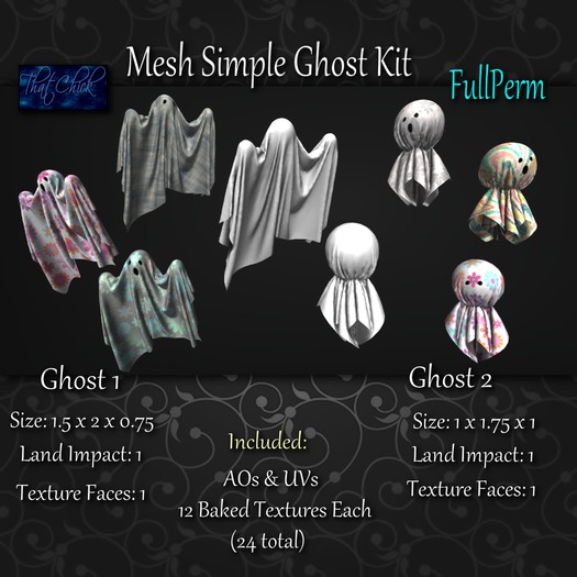 Second Life Marketplace - ~tc~ Mesh Simple Ghost FullPerm Kit