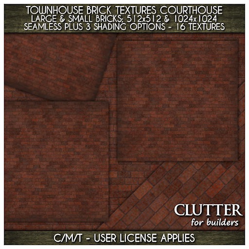 Second Life Marketplace - Clutter for Builders - Townhouse Brick ...