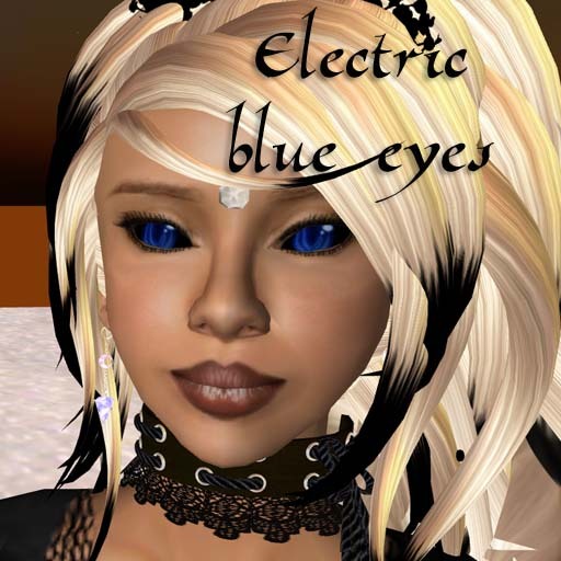 Second Life Marketplace Electric Blue Eyes In Black