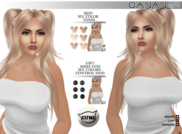 Second Life Marketplace - CANAN - Skin for Catwa Jessica Head Control HUD