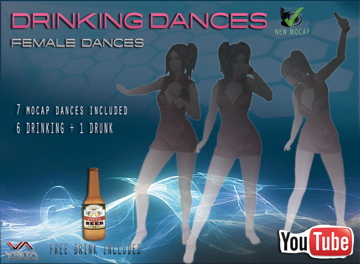 Second Life Marketplace Vista Animations Drinking Dances Boxed