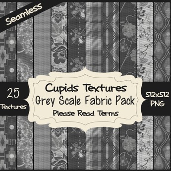 Second Life Marketplace - *Cupids Textures * 25 GREY SCALE FABRIC PACK
