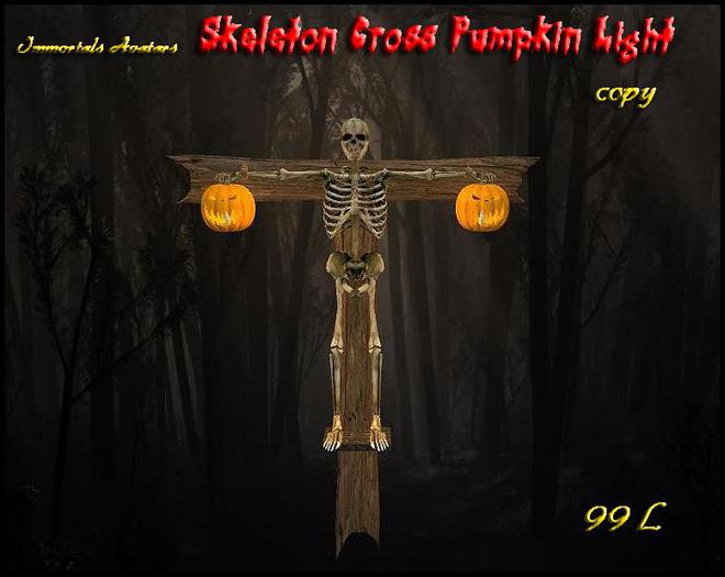 Second Life Marketplace - Immortals Avatars Skeleton Cross Pumpkin Light