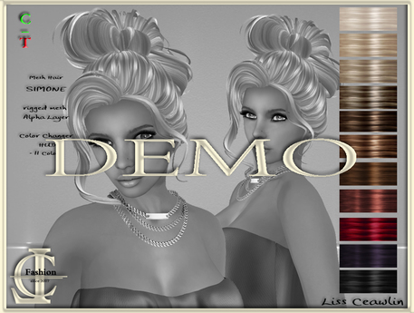 Second Life Marketplace - [DEMO] * .:LC:. Simone - Mesh Updo Rigged ...