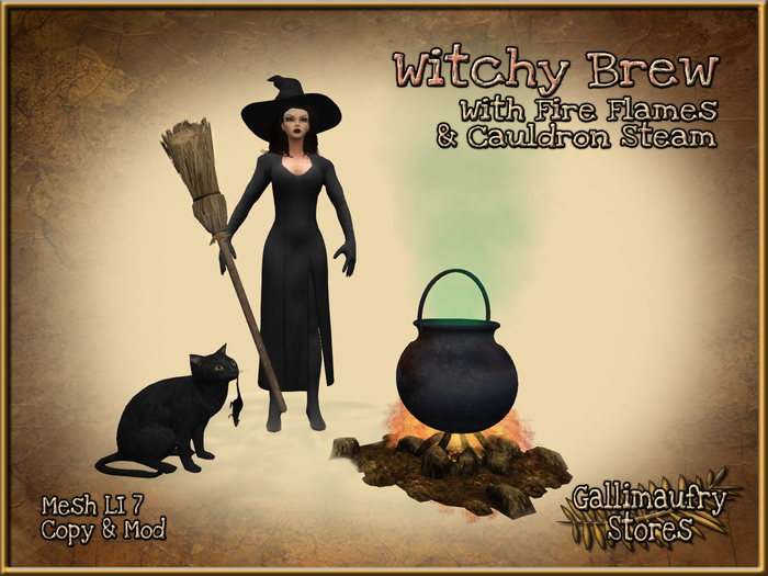 Second Life Marketplace - *GALLI* - MESH - Halloween Witchy Brew with ...