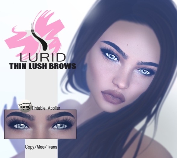 Second Life Marketplace Lurid Thin Lush Brows Catwa Tintable Applier