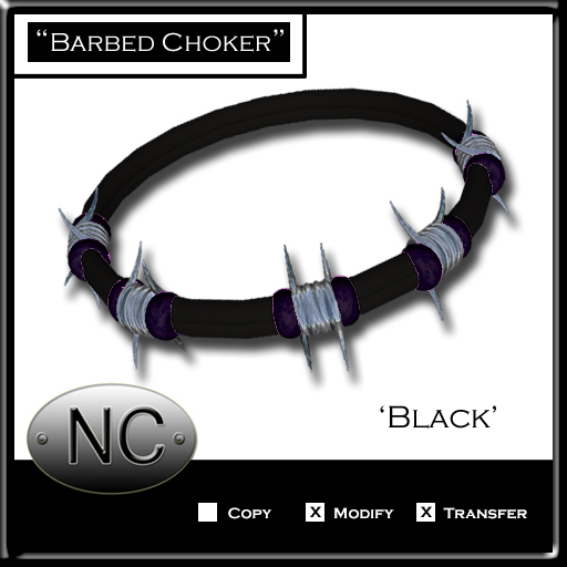 Second Life Marketplace - NC-Barbed Choker-Black