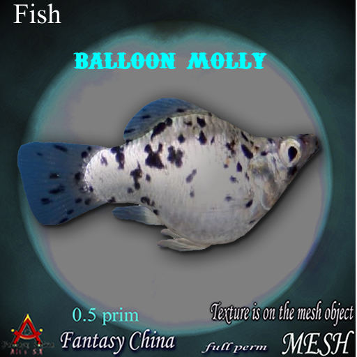 Second Life Marketplace - Full Perm FC - Mesh balloon molly fish bp