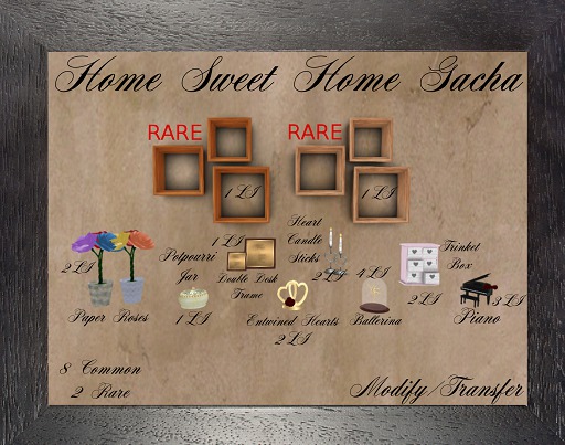 Second Life Marketplace - CW-Home Sweet Home Gacha-Trinket Box (Boxed)