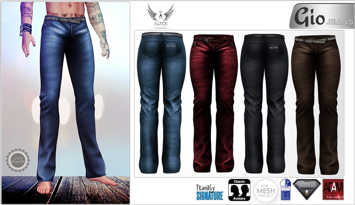 Second Life Marketplace - Gio jeans Umber [TMP - ADAM - SLINK - AESTHETIC]