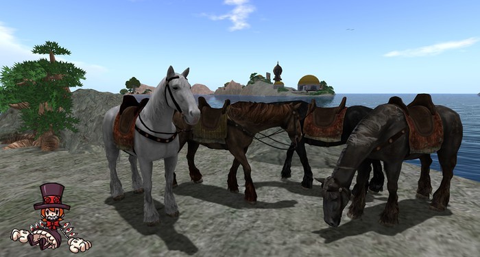 Second Life Marketplace - Pack 12 Horses - 4 colours [Copy]