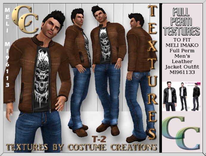 Second Life Marketplace - MELI MI961133 MENS OUTFIT T2 FULL PERM TEXTURES
