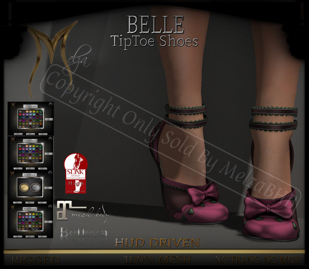 Second Life Marketplace - !.::AMBIGUOUS::.! DEMO BELLE TIP TOE SHOES ...