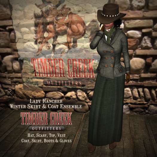 Second Life Marketplace - [Timber Creek] Lady Rancher Winter Ensemble ...
