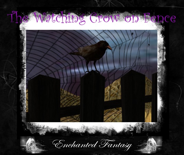 Second Life Marketplace - The Watching Crow on Fence (Sculpt & Mesh)