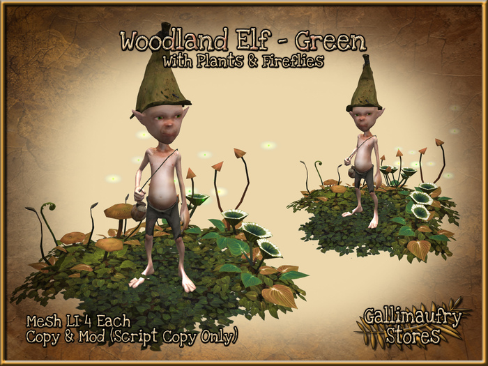 Second Life Marketplace - *GALLI* - MESH - Woodland Elf, Green, with ...