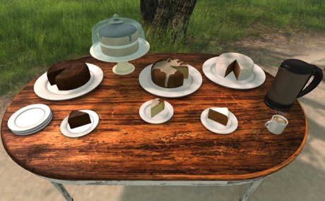 Second Life Marketplace - {Autumn Edition} Spice Cakes & Coffee Serving Set