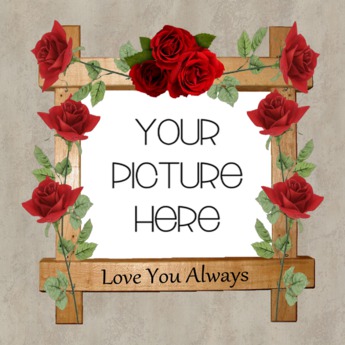 Second Life Marketplace - Love You Always - Red Roses Picture Frame