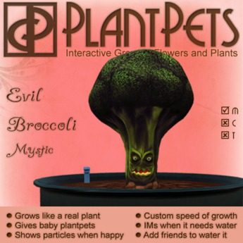 Second Life Marketplace - PlantPet Seed [Evil Broccoli *Mystic*]