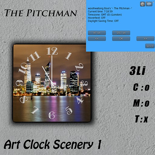 Second Life Marketplace - - The Pitchman - Art Clock Scenery 1