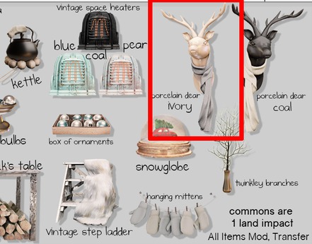 Second Life Marketplace - porcelain deer . ivory