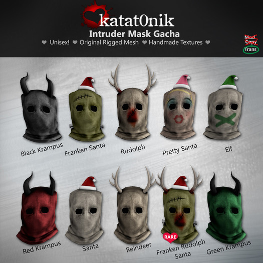Second Life Marketplace - *katat0nik* (Reindeer) Intruder Mask
