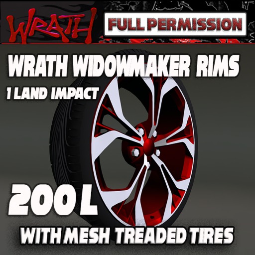 Second Life Marketplace - WRATH Widow maker wheel full perm