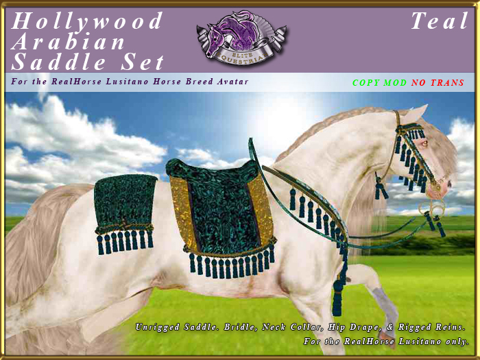 Second Life Marketplace - *E* Hollywood Arabian Saddle Set [Boxed] RH ...