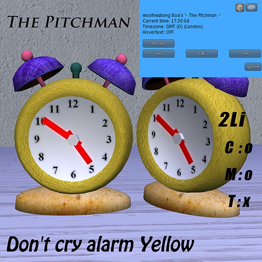 Second Life Marketplace - - The Pitchman - Don't cry alarm Yellow