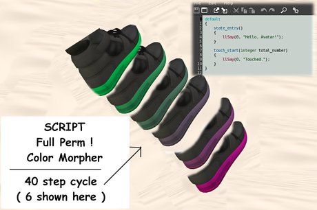 Second Life Marketplace - Color Morpher - color cycler script - full perm