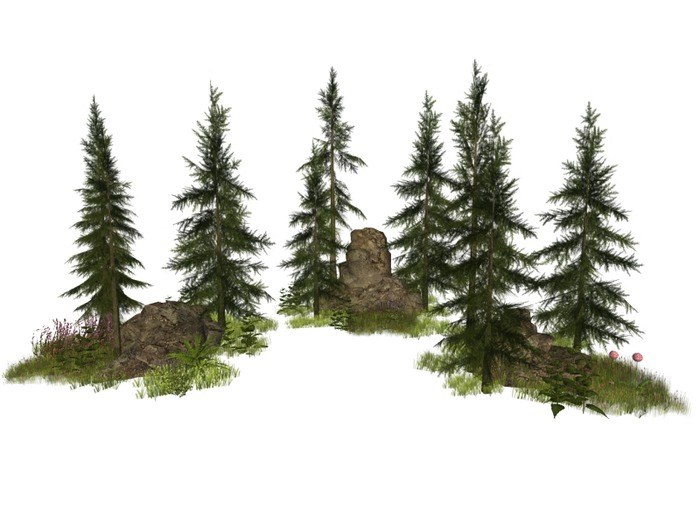 Second Life Marketplace - MSD - Forest Rock Gardens - Set of Three (12 ...